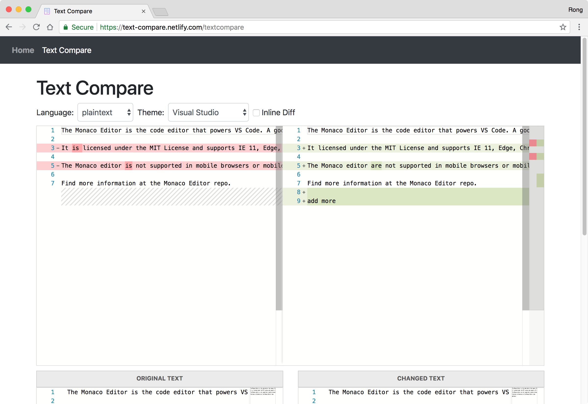Text Compare Angular Https jojozhuang github io